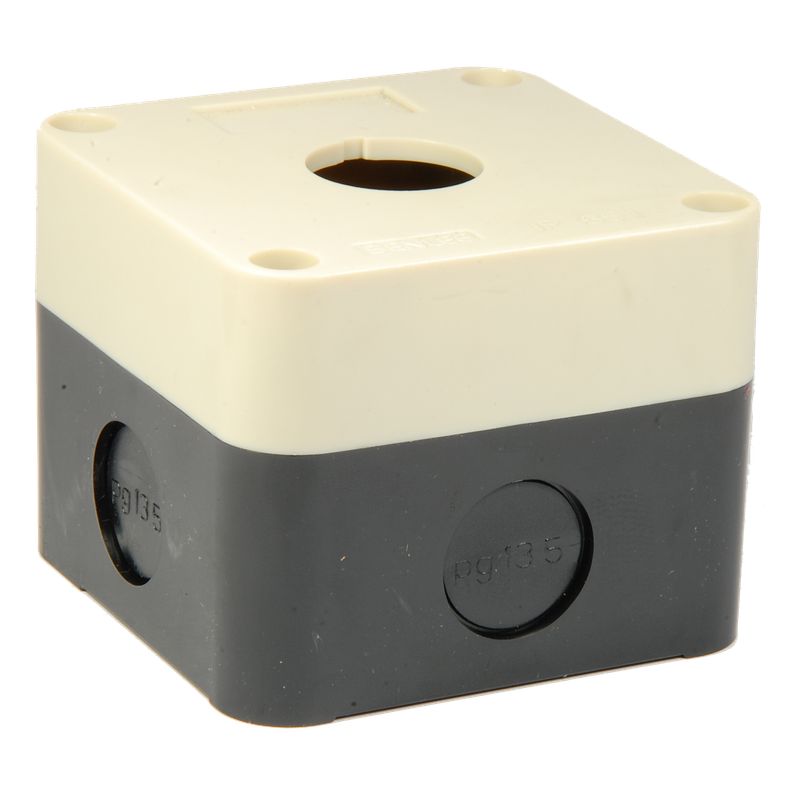 Single hole button box-white
